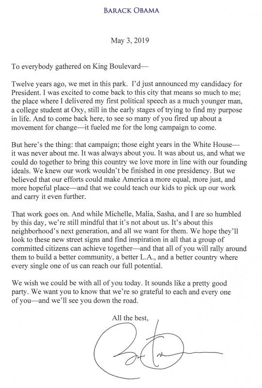 barack obama letter – Thomas Reports